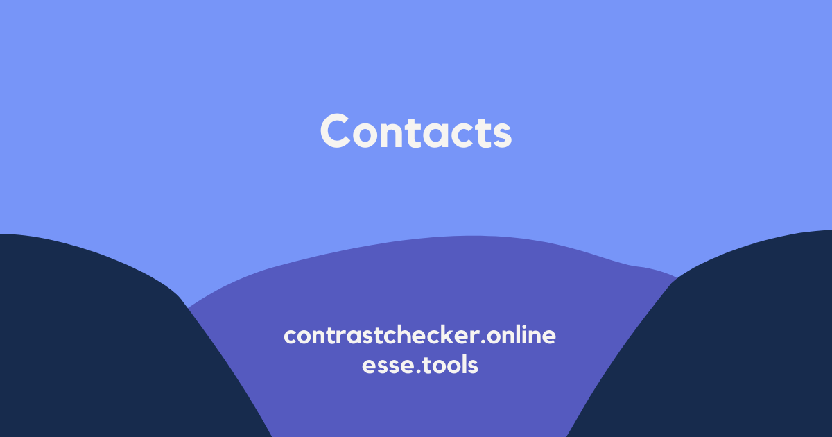 Contacts | contrastchecker.online
